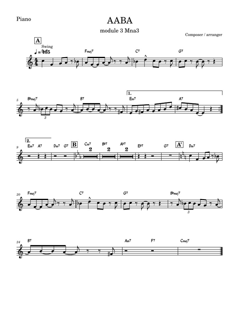 JWmodule 3 Leadsheet | PDF