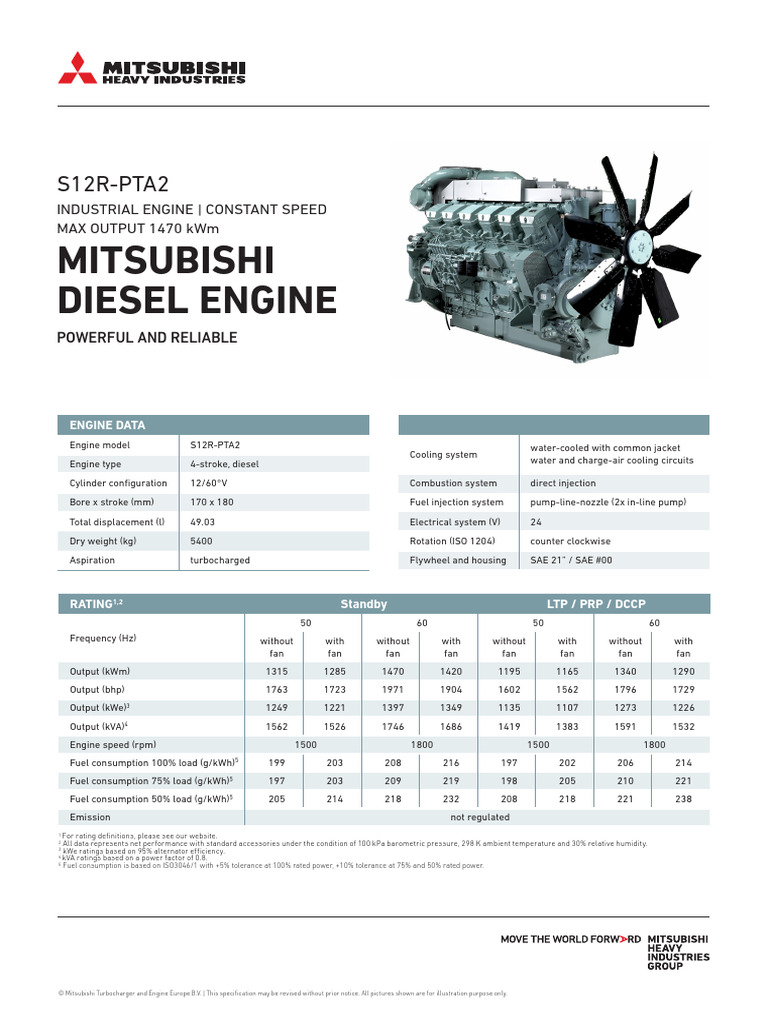 S12R-PTA2 Fuel Consumption | PDF | Diesel Engine | Engines