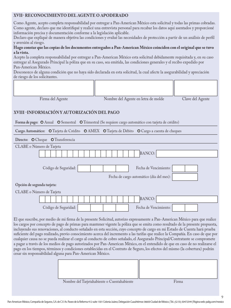 Reconocimiento - Del - Agente - o - Apoderado (Editable) | PDF | Póliza de seguros | Seguro