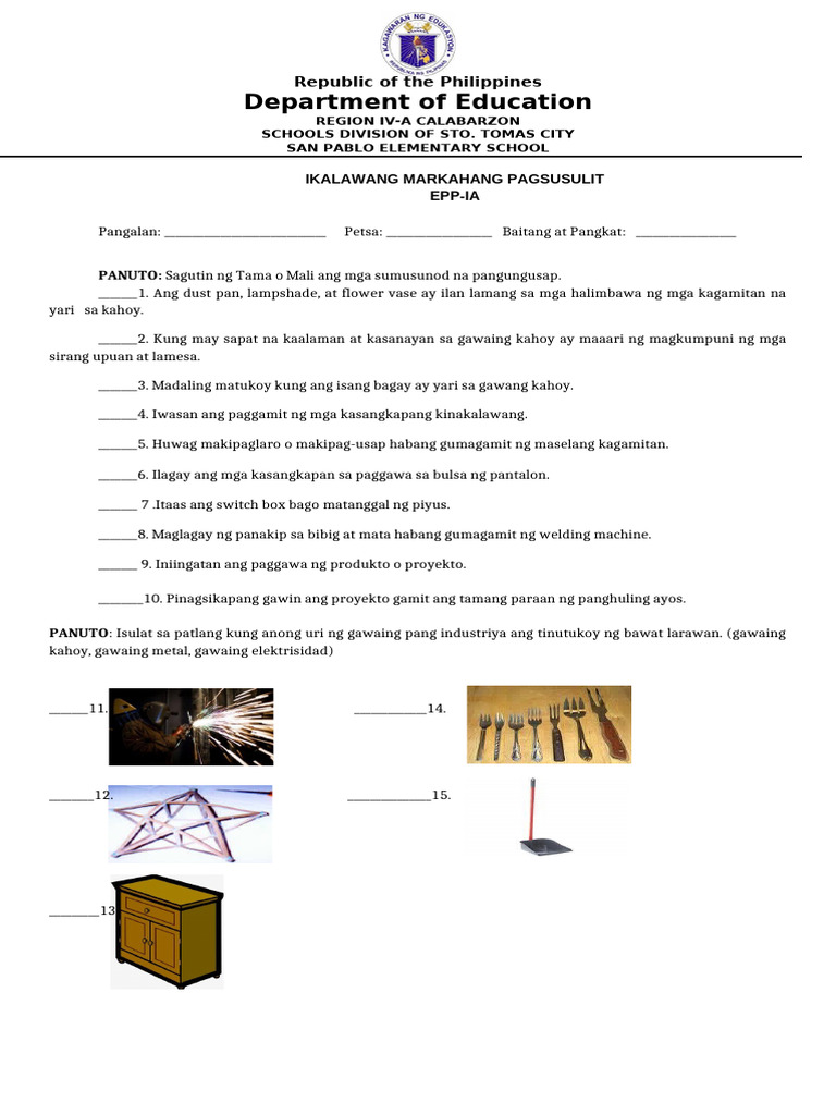 PT - Epp-Ia 5 - Q1 | PDF
