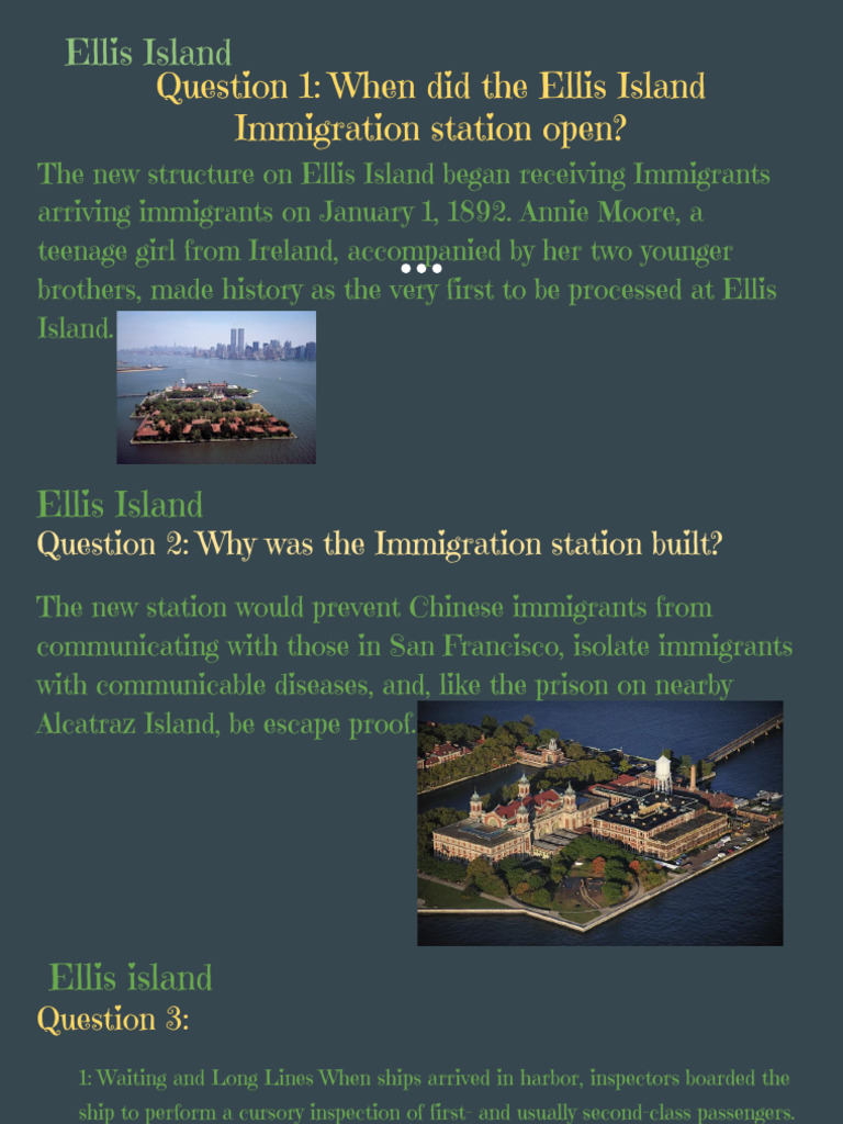 Logan's Immigration Research Slide - Ellis Island | PDF