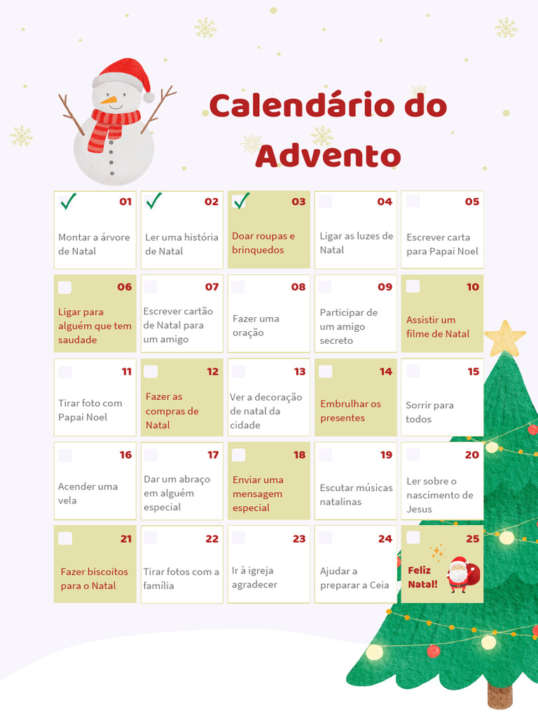 Calendario Do Advento | PDF