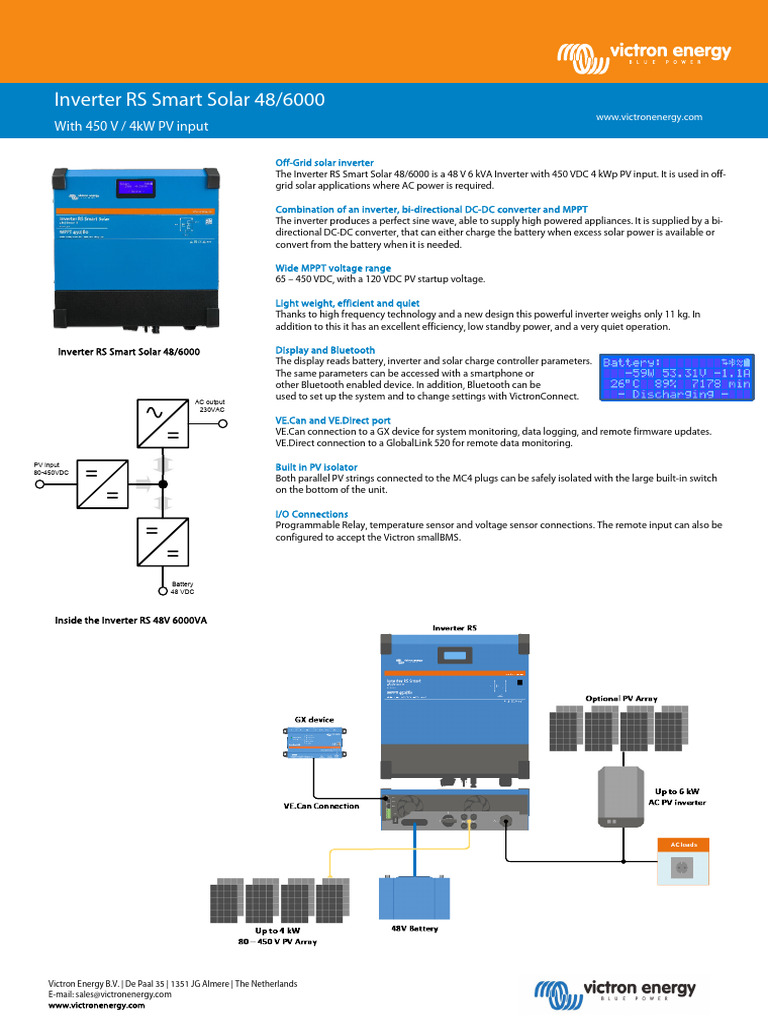 Datasheet Inverter RS Smart Solar en | PDF | Power Inverter ...