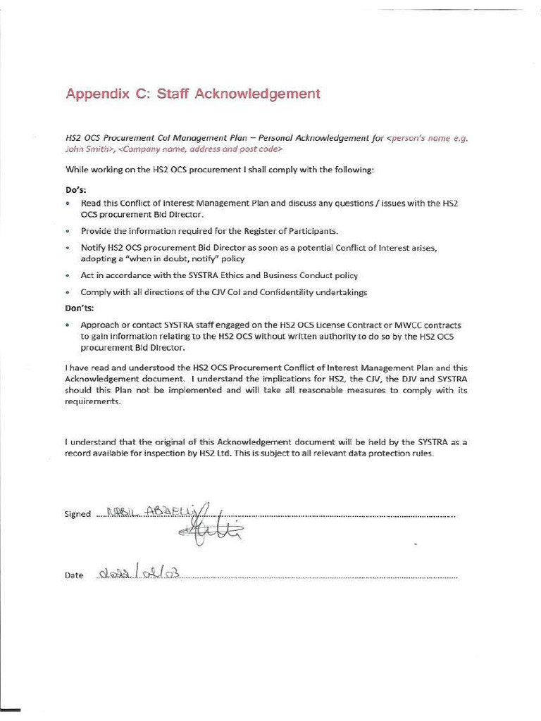 Appendix C - OCS - Staff Acknowledgemement | PDF