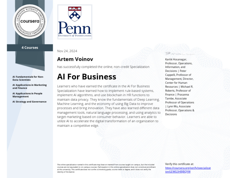 AI For Business Artem Voinov | PDF | Artificial Intelligence | Intelligence (AI) & Semantics