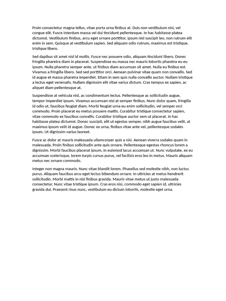 Proin Consectetur Magna Tellus | PDF