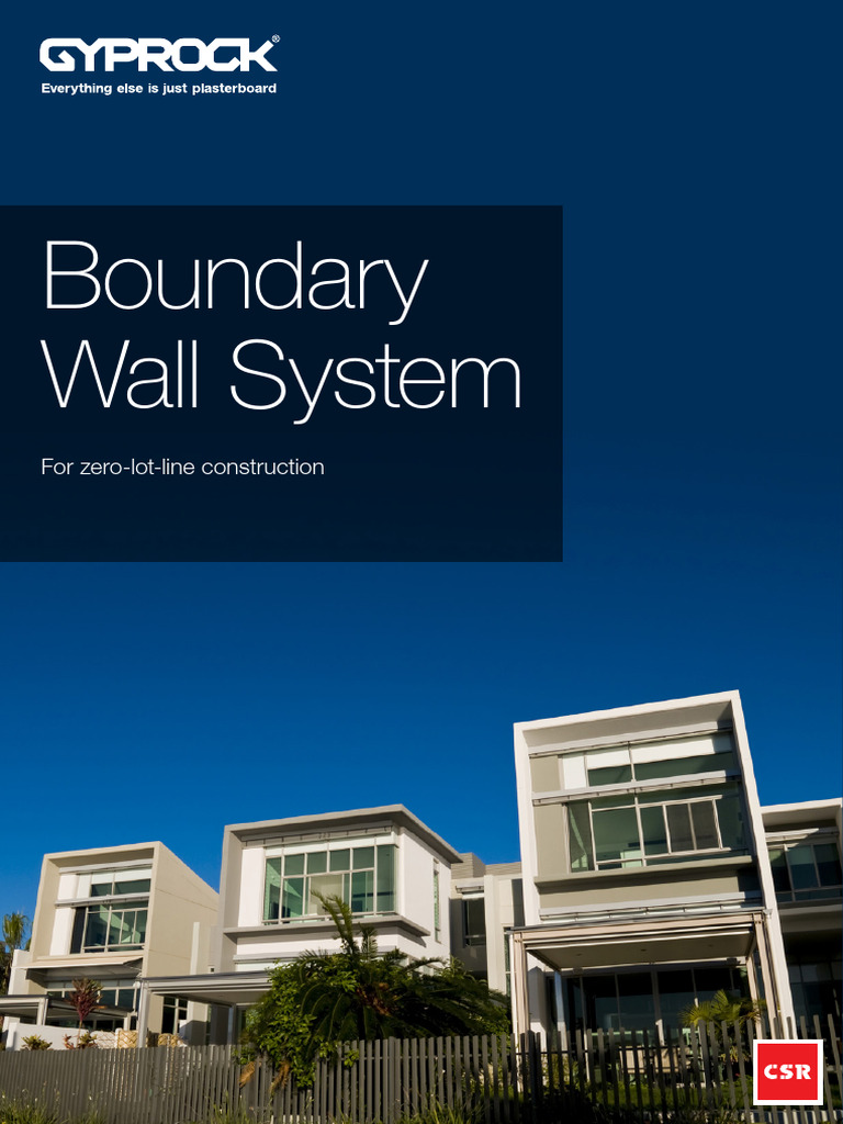 Gyprock 516 Boundary - Wall - Systems 201806 | PDF | Wall | Drywall