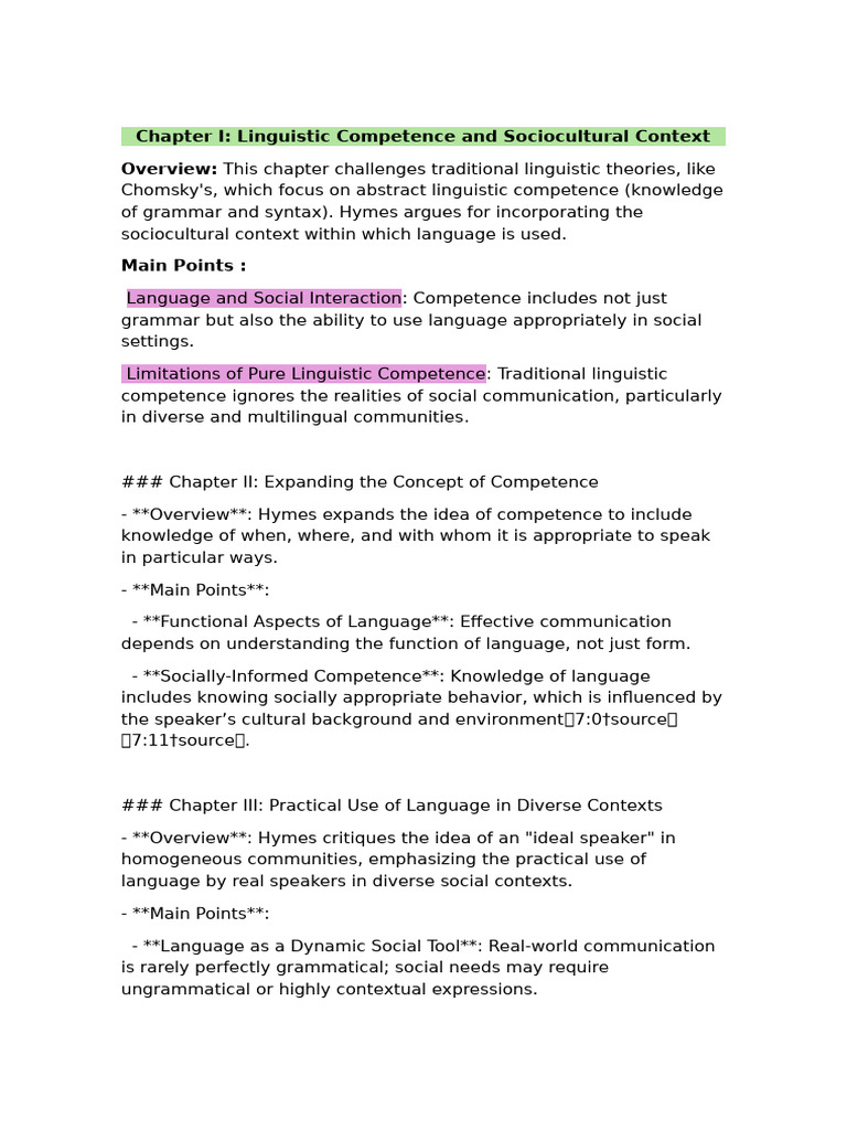 Communicative Competence | PDF | Linguistics | Cognitive Science