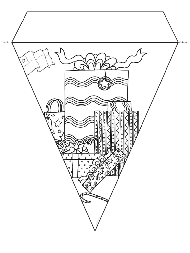 -hojas-para-colorear-banderines-de-navidad_ver_2 | PDF