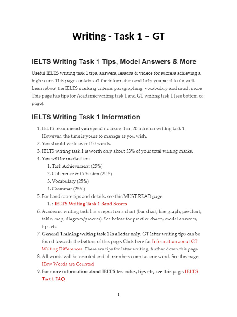 Writing - Task 1 - GT | PDF
