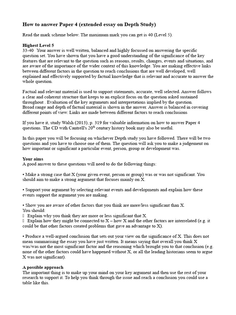 PAPER 4 History - Cie Exam - Tips | PDF | Reason | Argument
