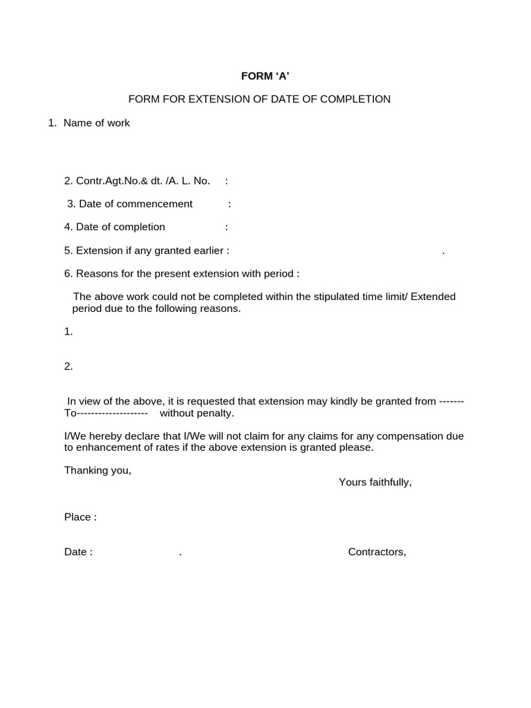 Form A formate | PDF