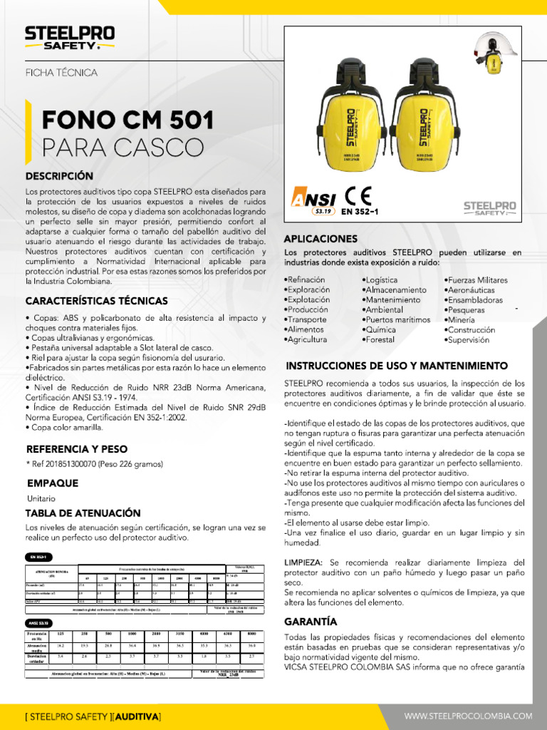 FT-Tapaoidos-Tipo-Copa-para-Casco-Steelpro | PDF