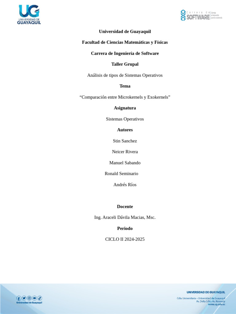 Comparativa: Microkernel vs Exokernel | PDF | Kernel (sistema operativo ...