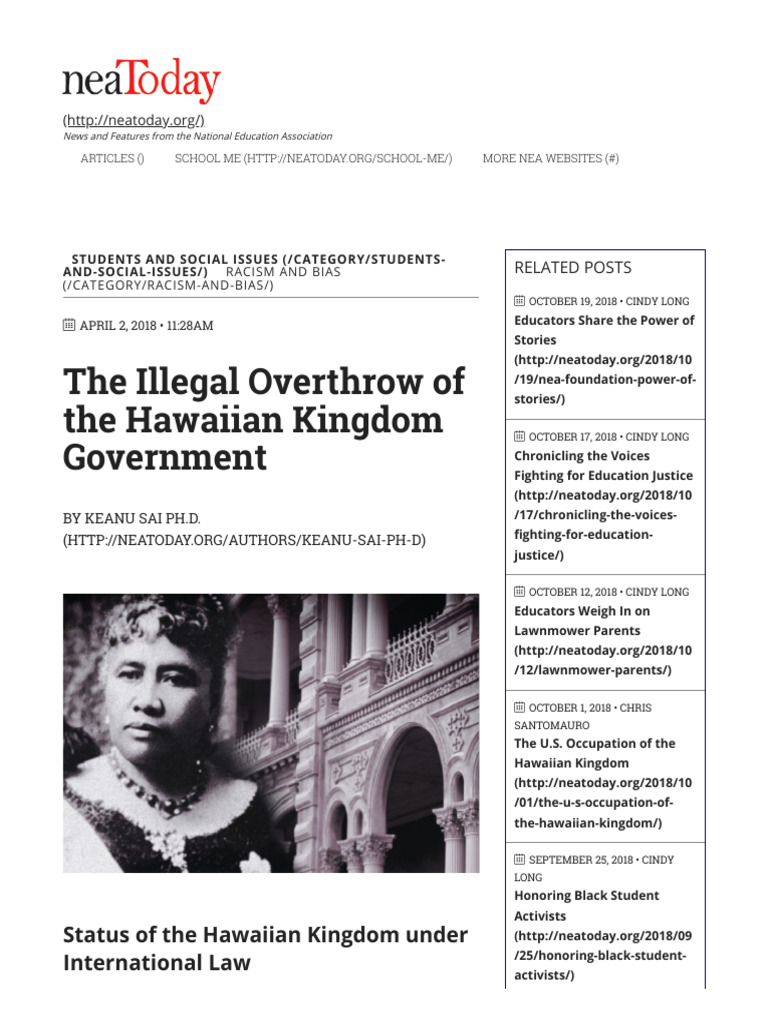 Overthrow of The Hawaiian Kingdom | PDF | International Relations ...