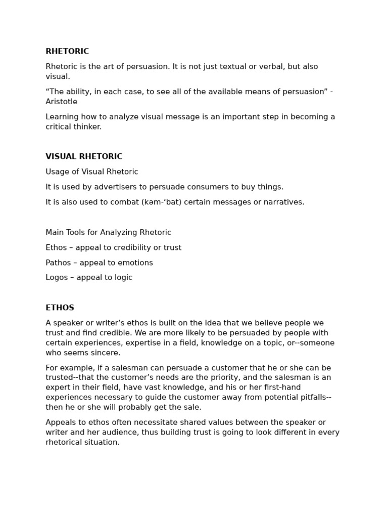 Rhetoric | PDF