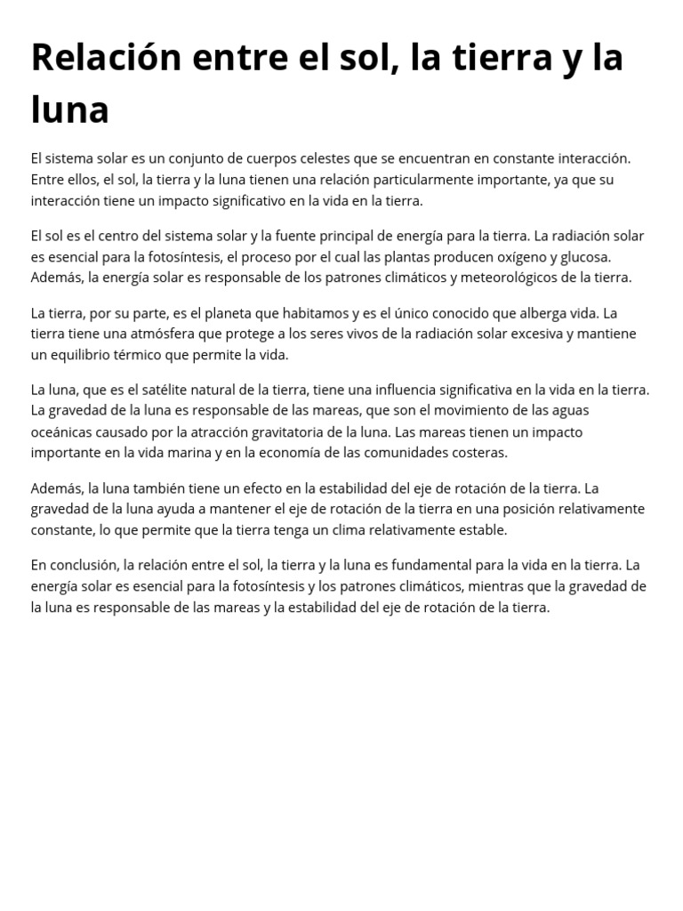 Relación Entre El Sol, La Tierra y La Luna - 20241204 - 145747 - 0000 | PDF