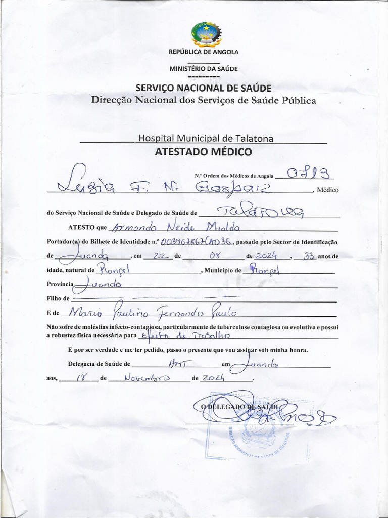 Atestado Médico - Armanda | PDF