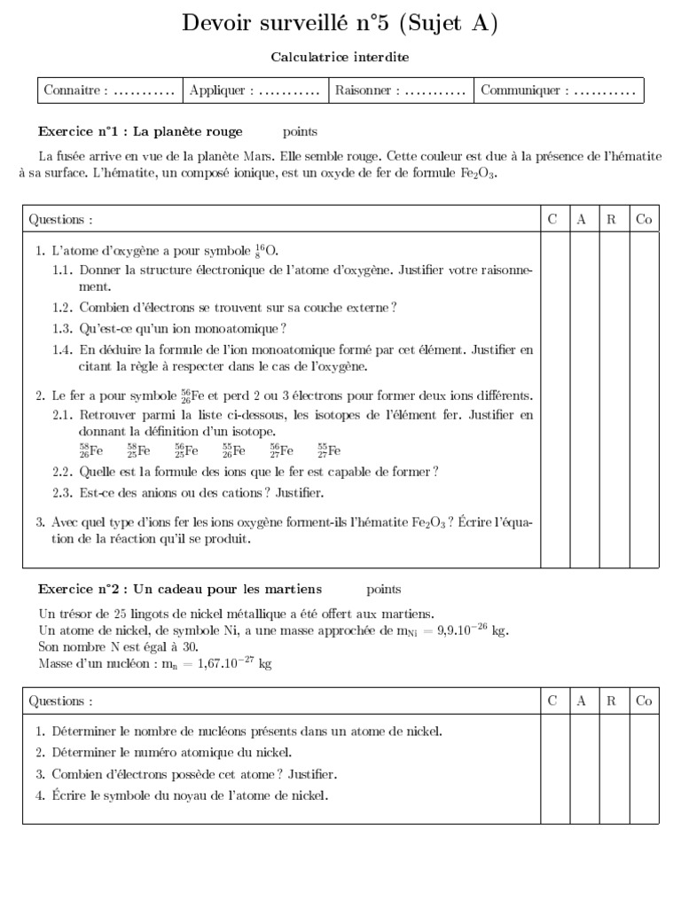 Configuration électronique du fer | PDF | Fer | Atomes