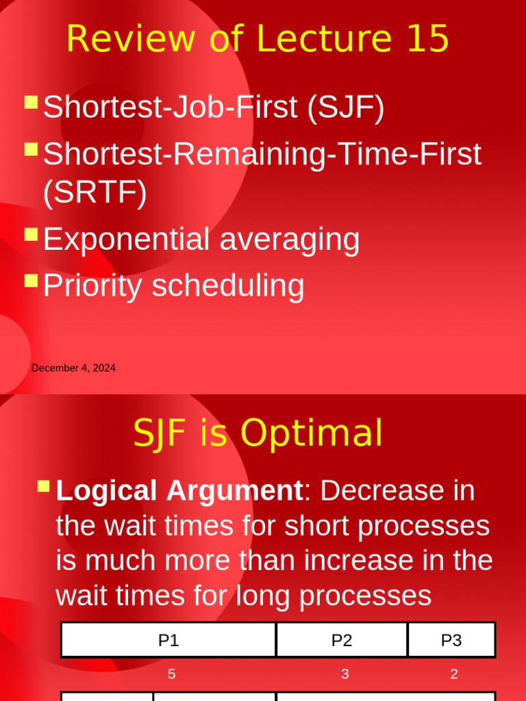 Cpu Schaduling Lec 3 Pdf Scheduling Computing Operations Research 4898