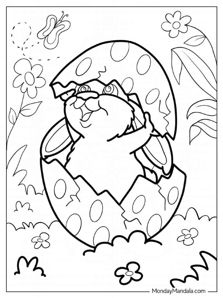 Furry Bunny Hatching From Easter Egg | PDF
