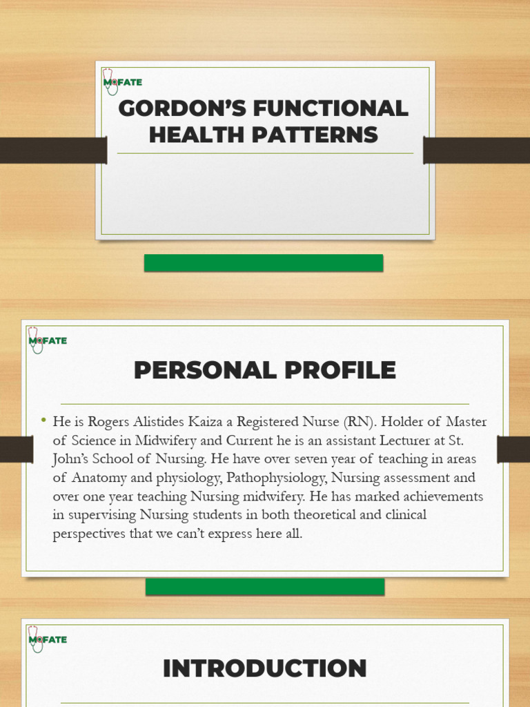 GORDONS-FHP-PPT 2 | PDF | Stress (Biology) | Sleep