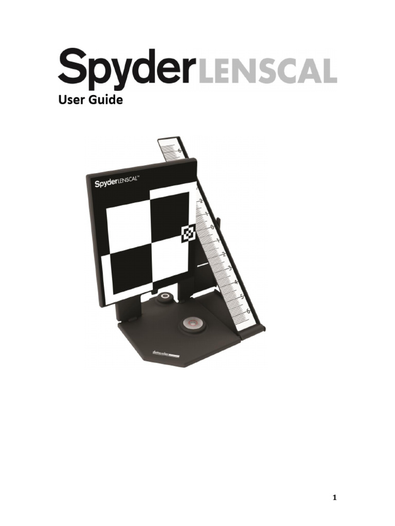 Spyder LensCal User Guide | PDF | Camera Lens | Camera