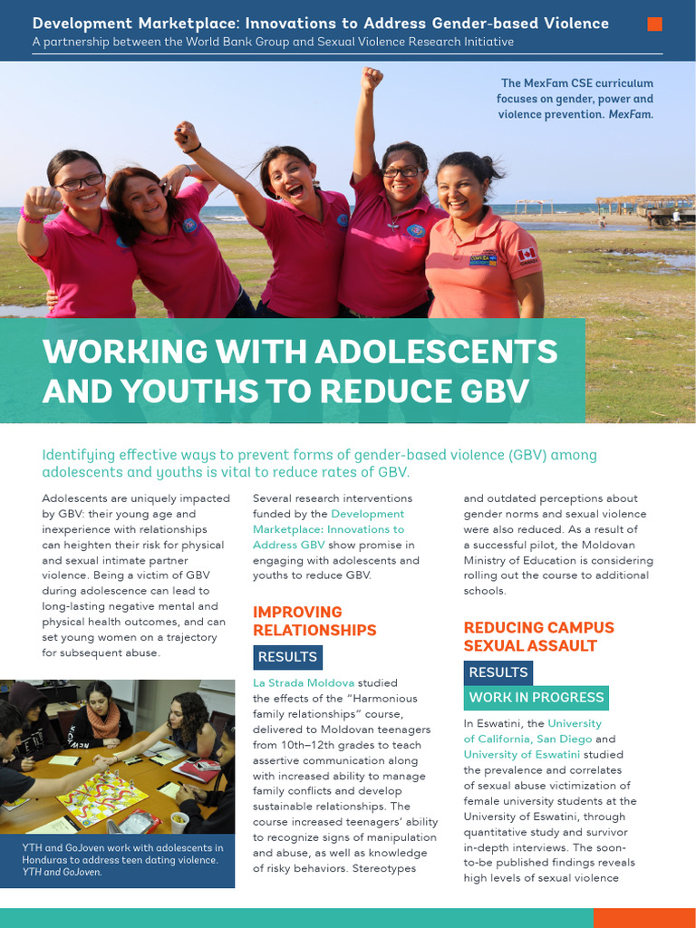Workingwith Adolescentsto Reduce GBV | PDF | Violence | Adolescence