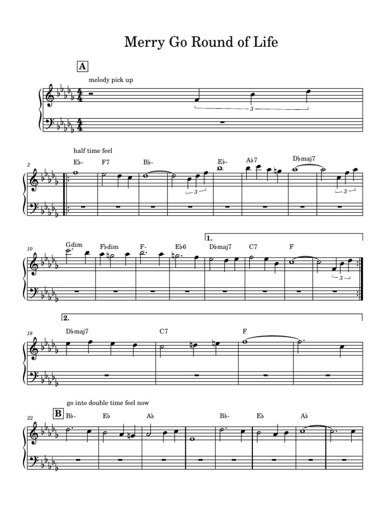 Howl's Moving Castle Lead Sheet | PDF