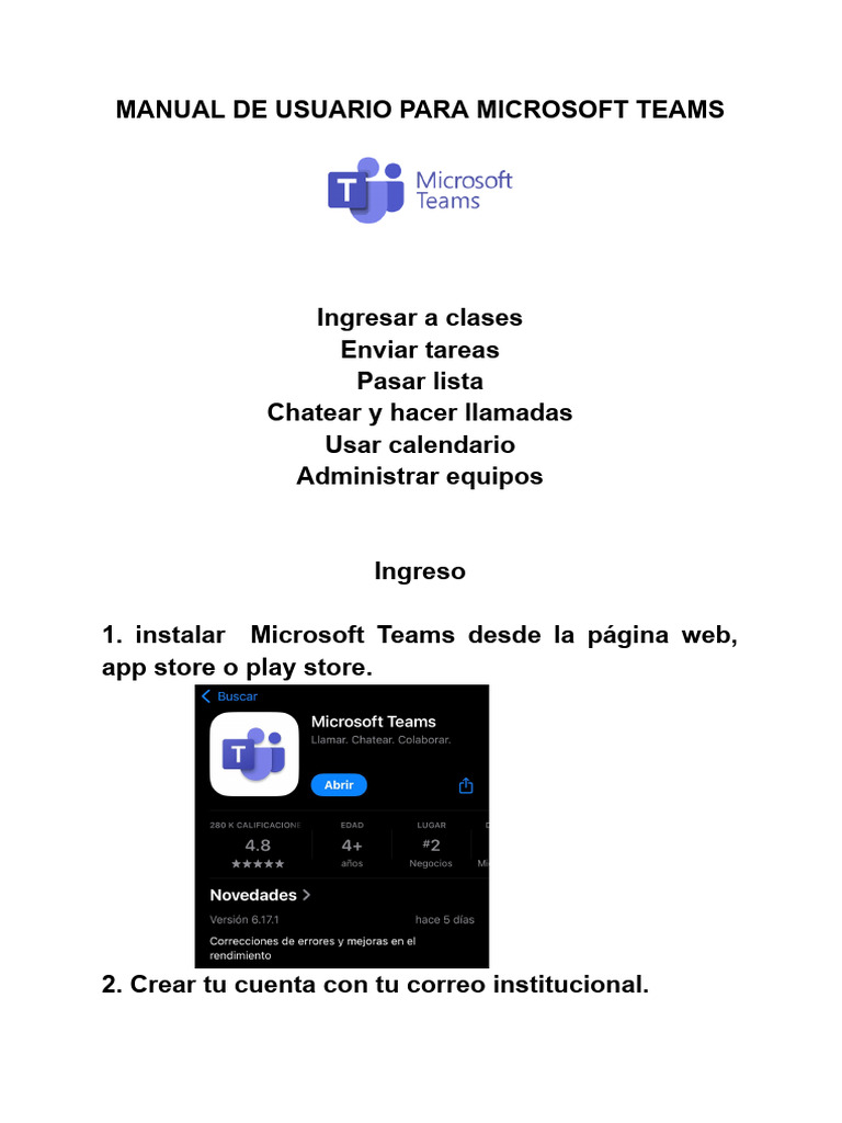Manual de Usuario para Microsoft | PDF