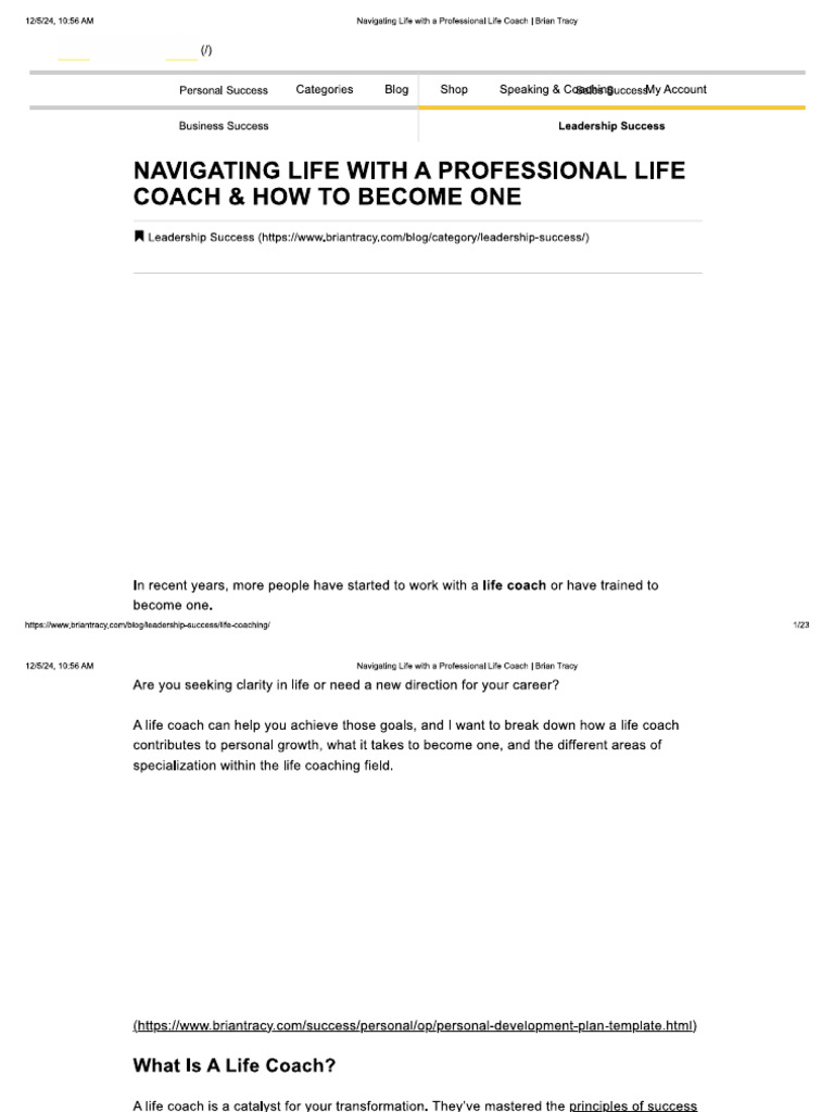 3-Navigating Life With A Professional Life | PDF