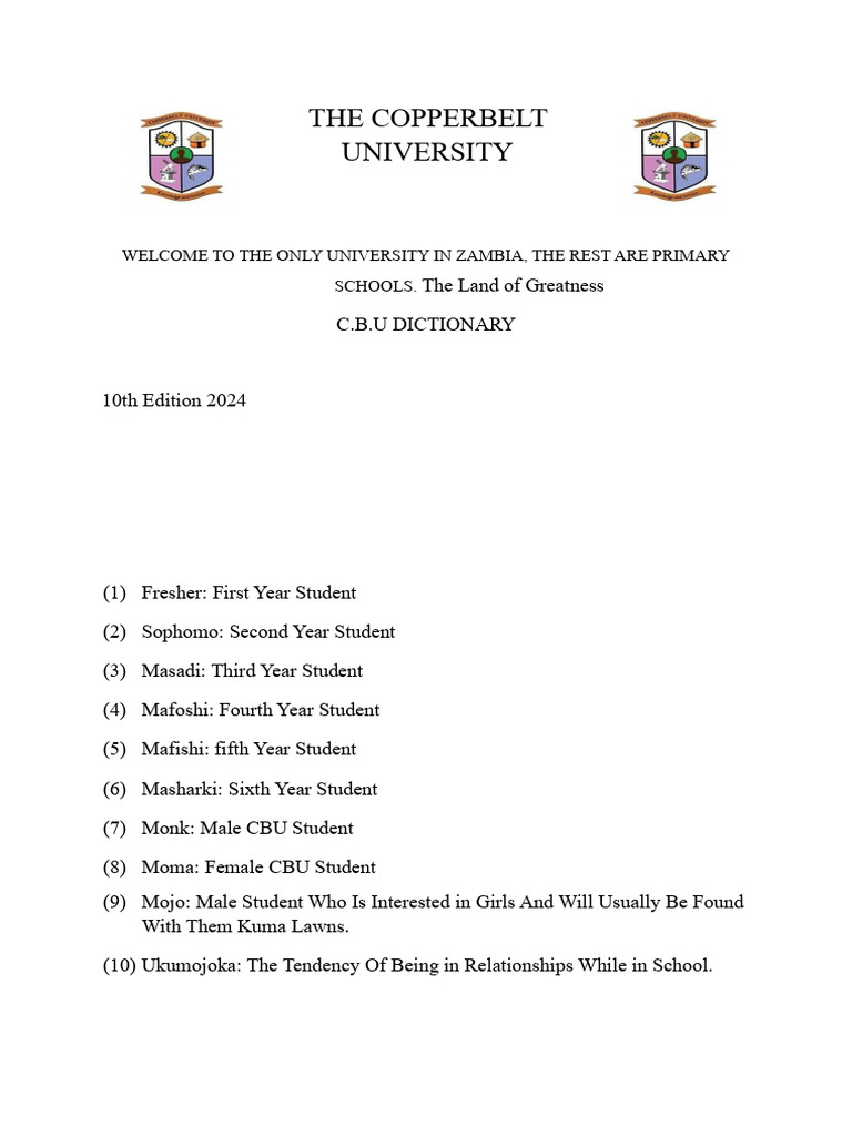 Cbu Dictionary | PDF