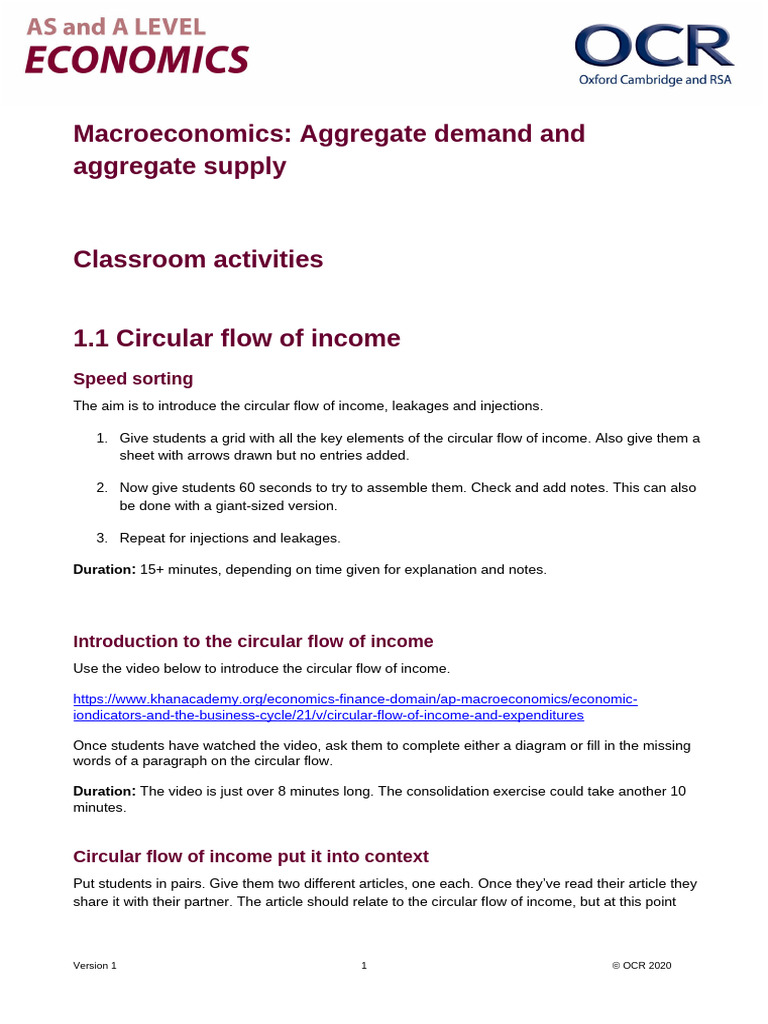 02_Aggr_demand_aggr_supply_Activities_FINAL | PDF | Aggregate Demand ...