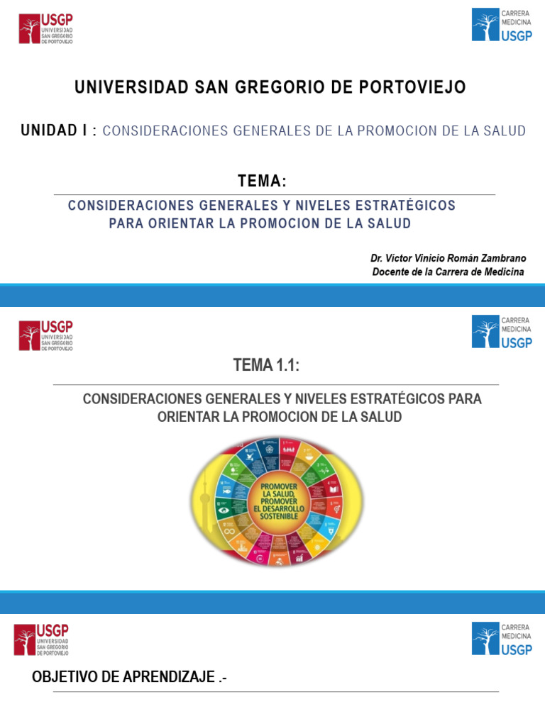 CLASE 1 Considerciones Generales de La Promocion de La Salud. | PDF ...