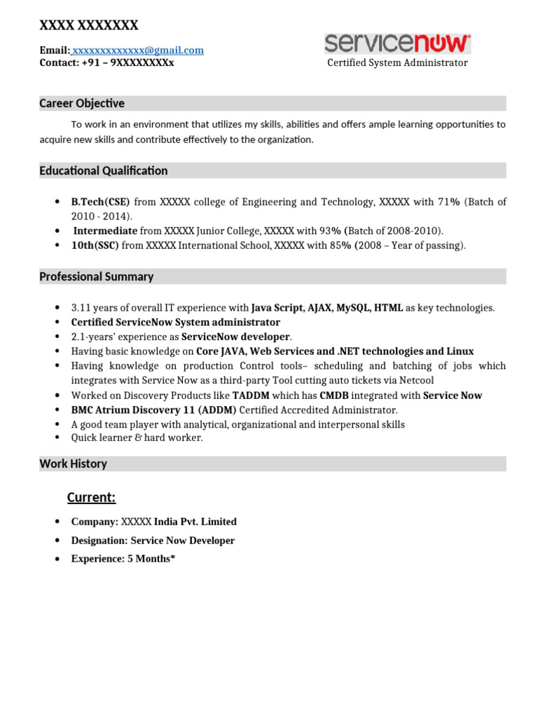 Experience 3-5 Years Template - III | PDF | User Interface | Eclipse ...
