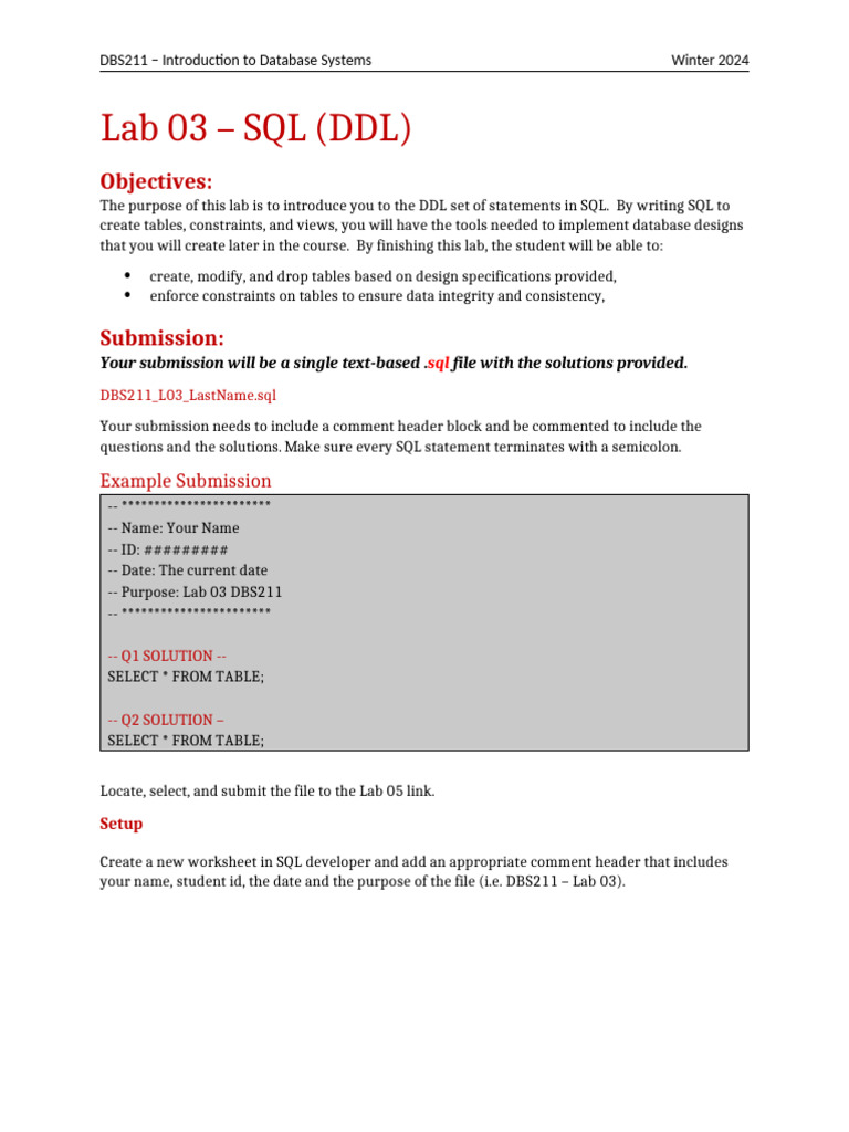 DBS211_Lab04_DDL_W24 | PDF | Table (Database) | Sql DBS211_Lab04_DDL_W24 | PDF | Table (Database) | Sql