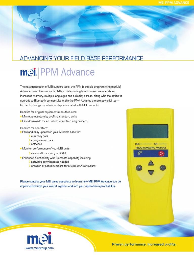 PPM Advance by CPI Brochure | PDF | Bluetooth | Mobile Computers