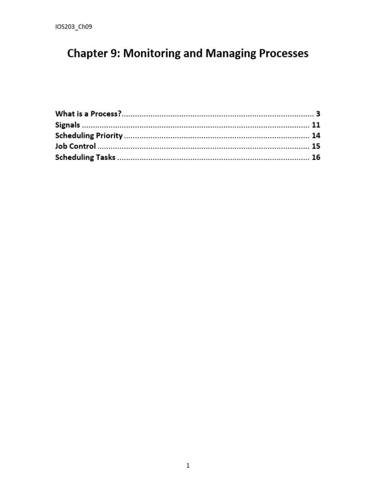 Ch9 - Monitoring and Managing Processes | PDF | Process (Computing) | Software