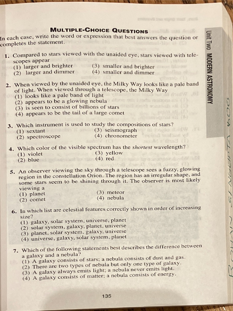 Barron Book Homework Science Pages 135. | PDF