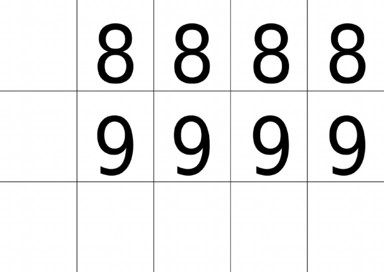 Plaquinha de Numeros 3 | PDF