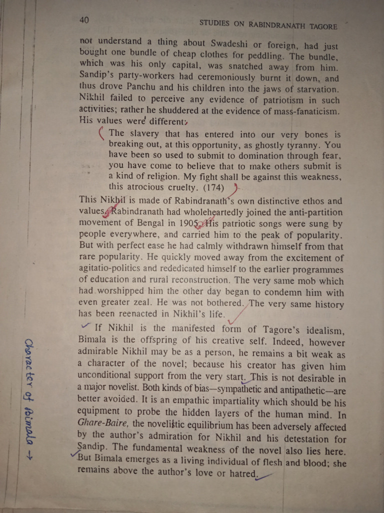 Character of Bimala | PDF