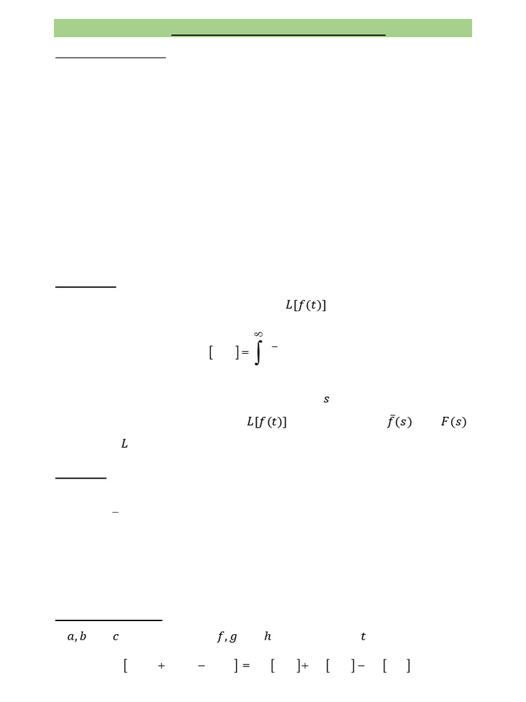 Understanding Laplace Transforms | PDF | Equations | Convolution