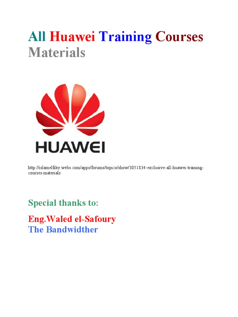 All Huawei Training Courses Materials | PDF | Computers | Technology ...
