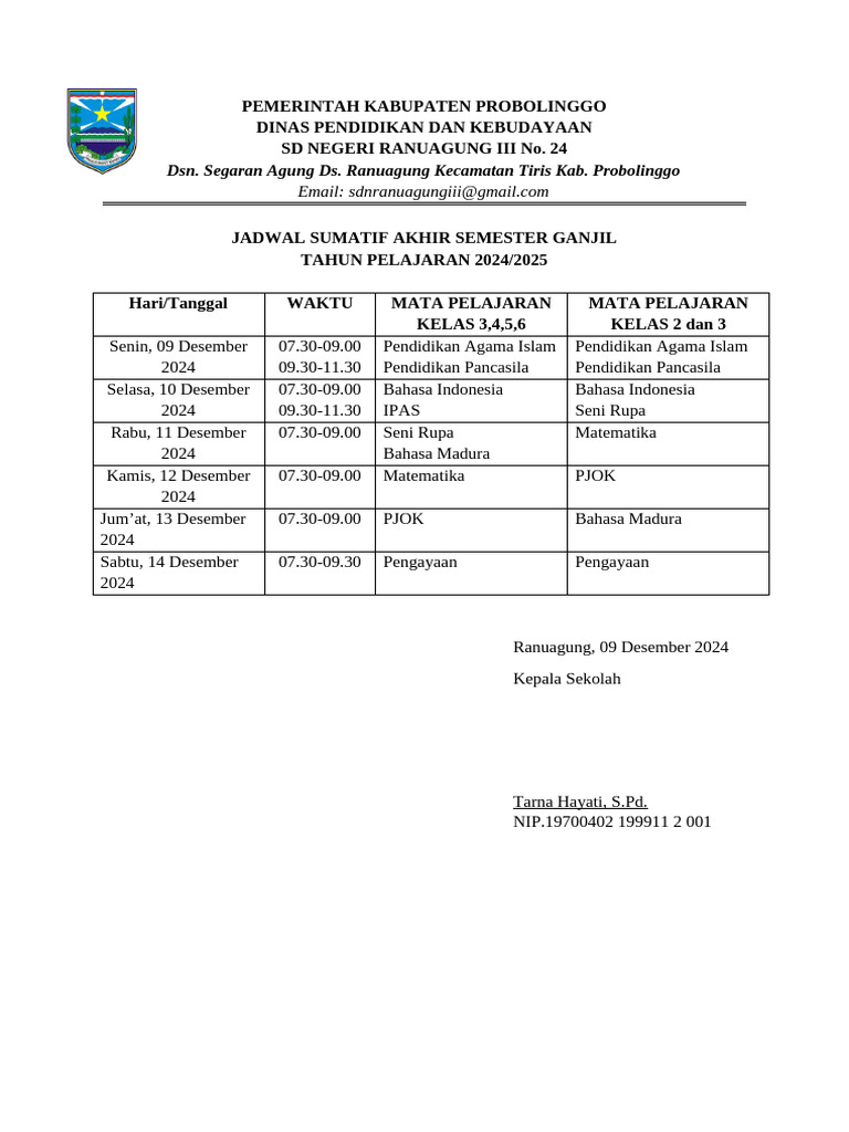 JADWAL UJIAN ASAS Fixx | PDF