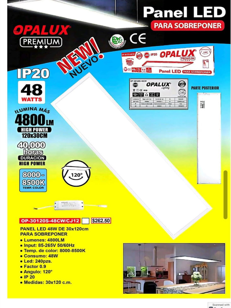 Panel Led 0.30X1.20 | PDF