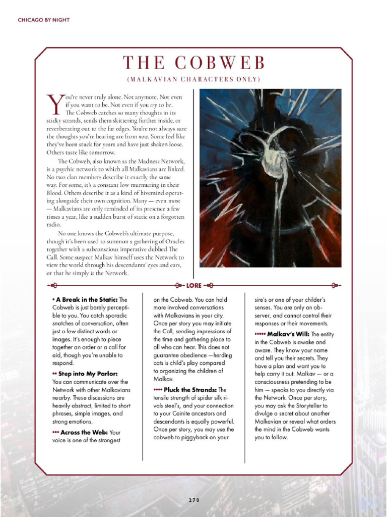 The Cobweb Loresheet | PDF