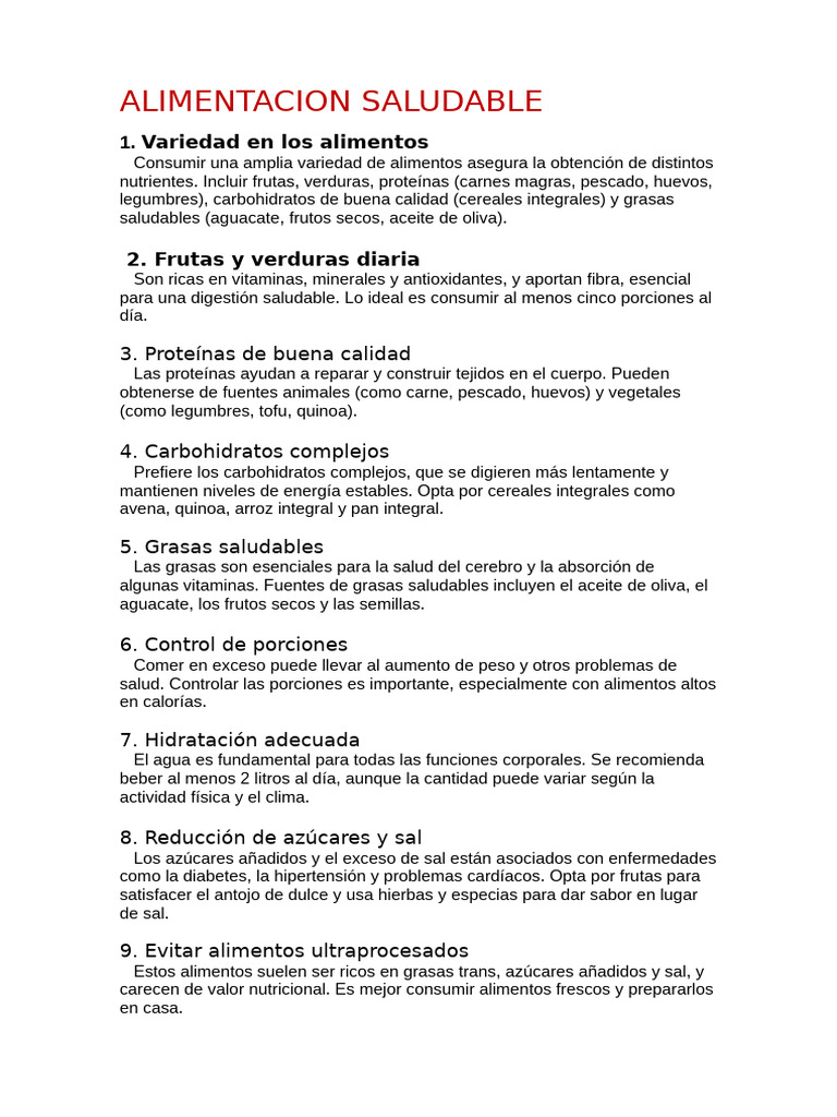 Alimentacion Saludable | PDF | Alimentos | Fruta