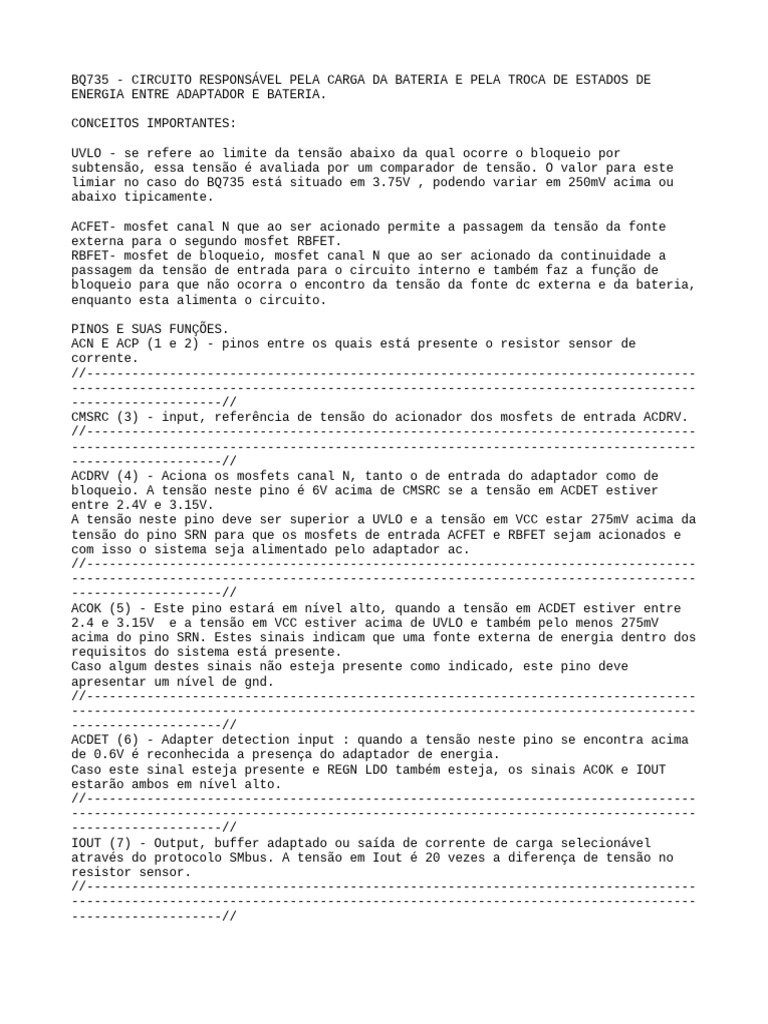 Esquema do Circuito BQ735 para Carga | PDF | Fonte de energia | MOSFET
