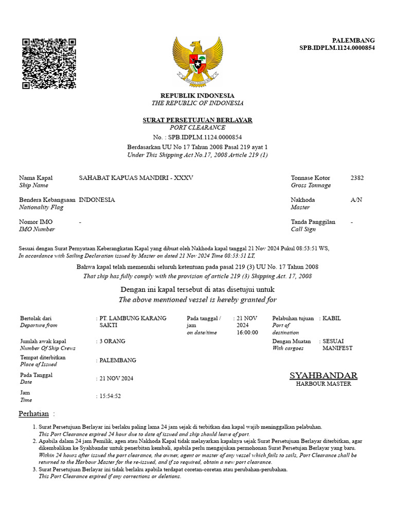 SPB TK - SKM XXXV Plm-Kabil | PDF