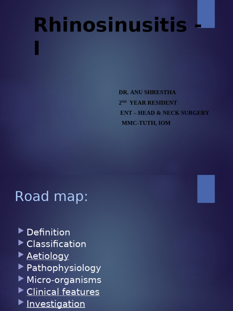 Rhinosinusitis -1st | PDF | Biofilm | Human Nose